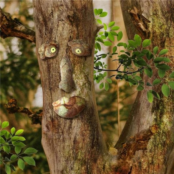 Other | Tree Faces Decor Outdoortree Face Outdoor Statues Old Man Tree ...